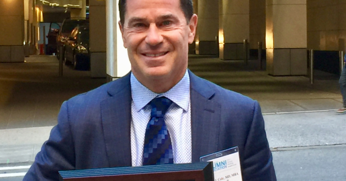 Dr. Brian Cole Honored with Distinguished Alumnus Award at Hospital for ...